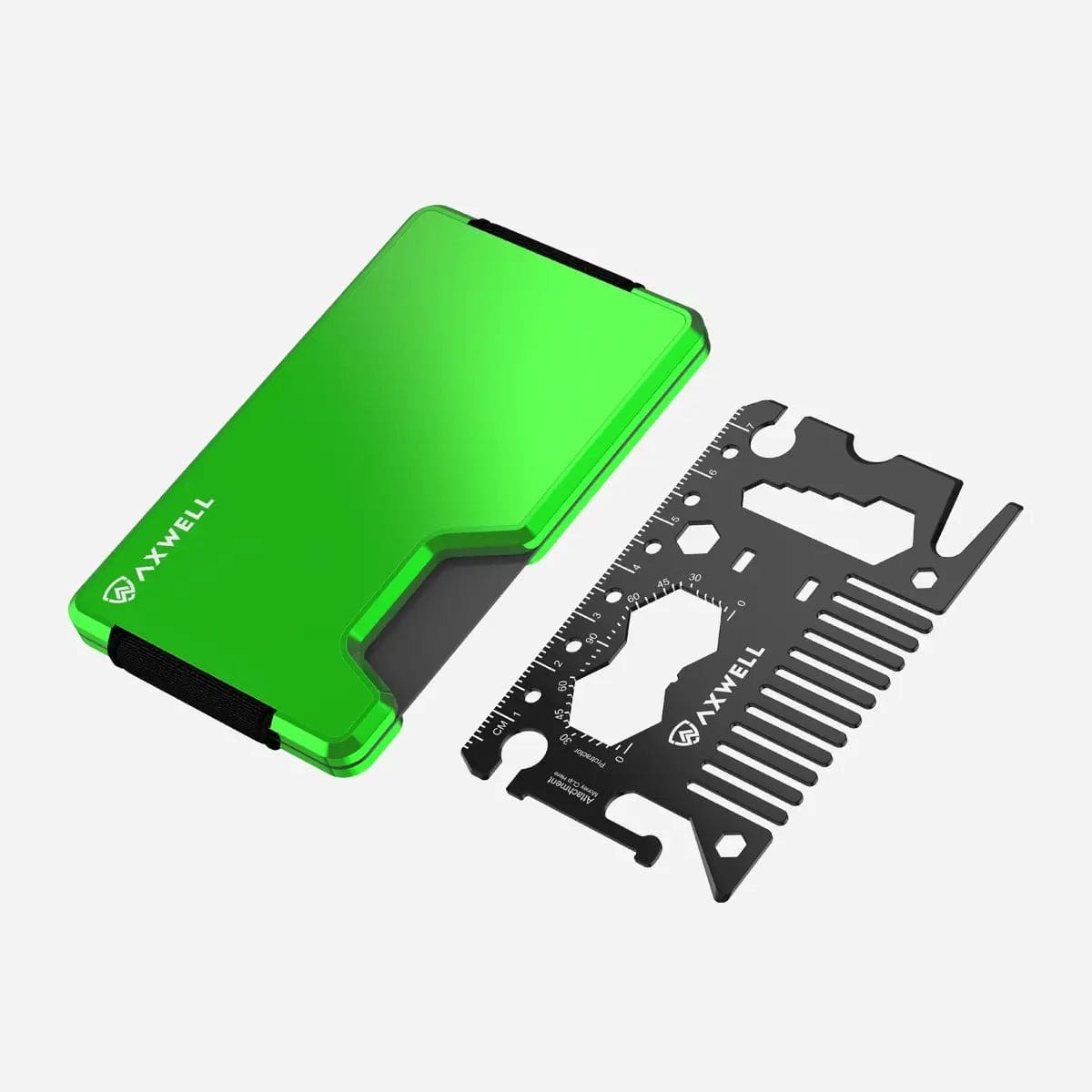 Wallet with Multitool Card - Alien Green - Axwell Wallet