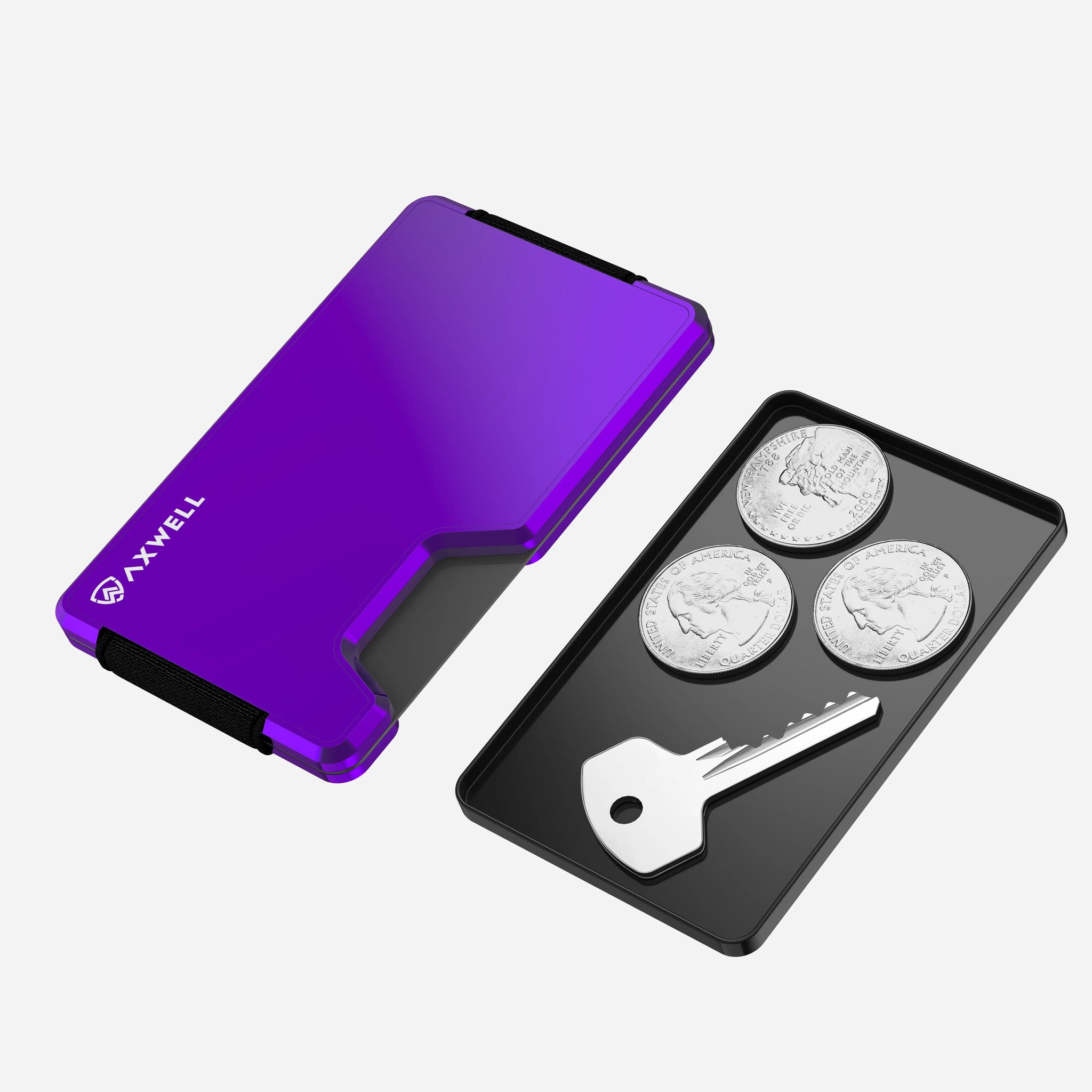 Wallet with Coin Tray - Royal Purple - Axwell Wallet